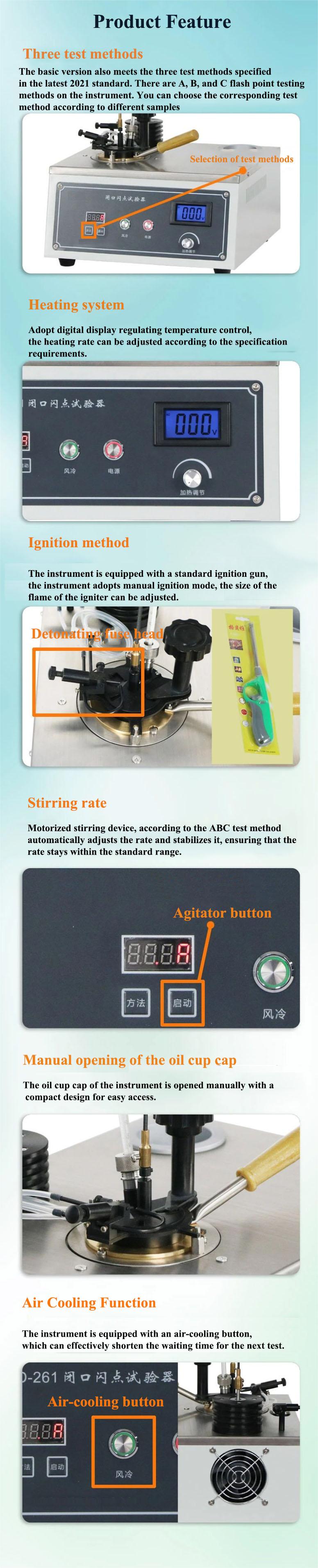 ASTM D93 Flash Point Pensky Martens Manual Tester Closed Cup Analyzer ...
